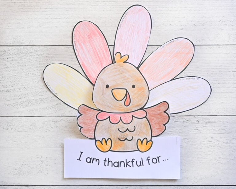 Free Thanksgiving Thankful Turkey Printable - The Artisan Life