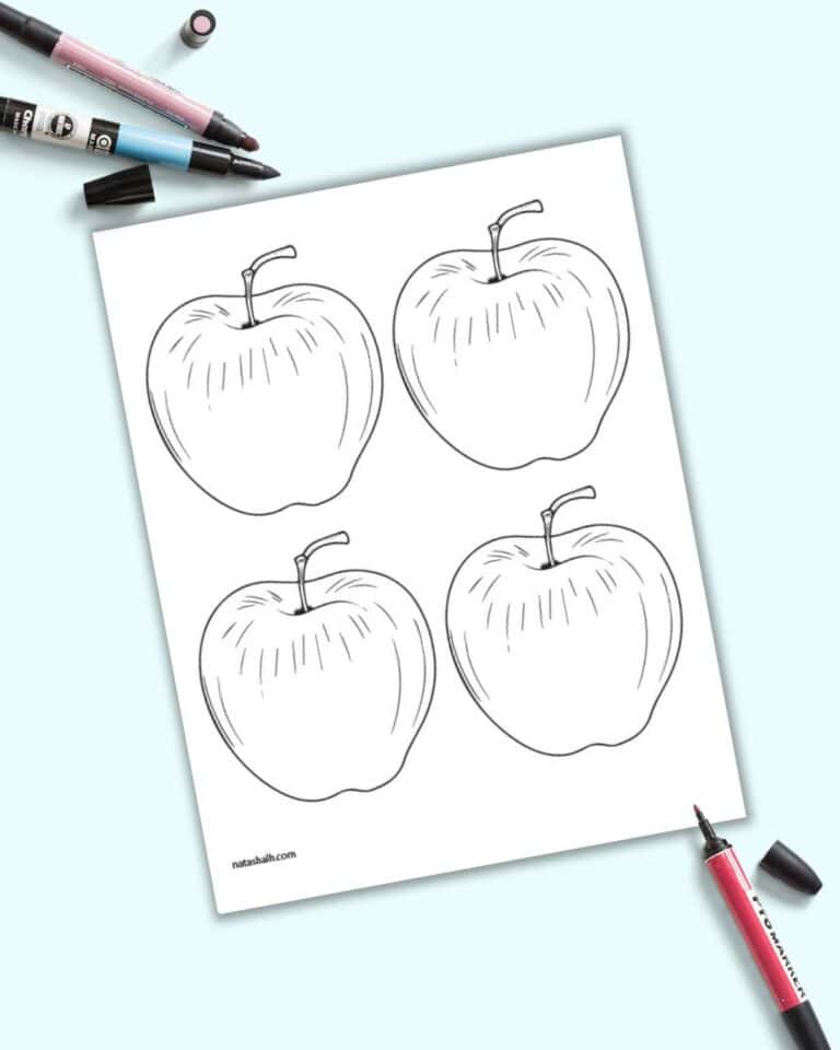 Free Apple Pattern Printable Templates - The Artisan Life