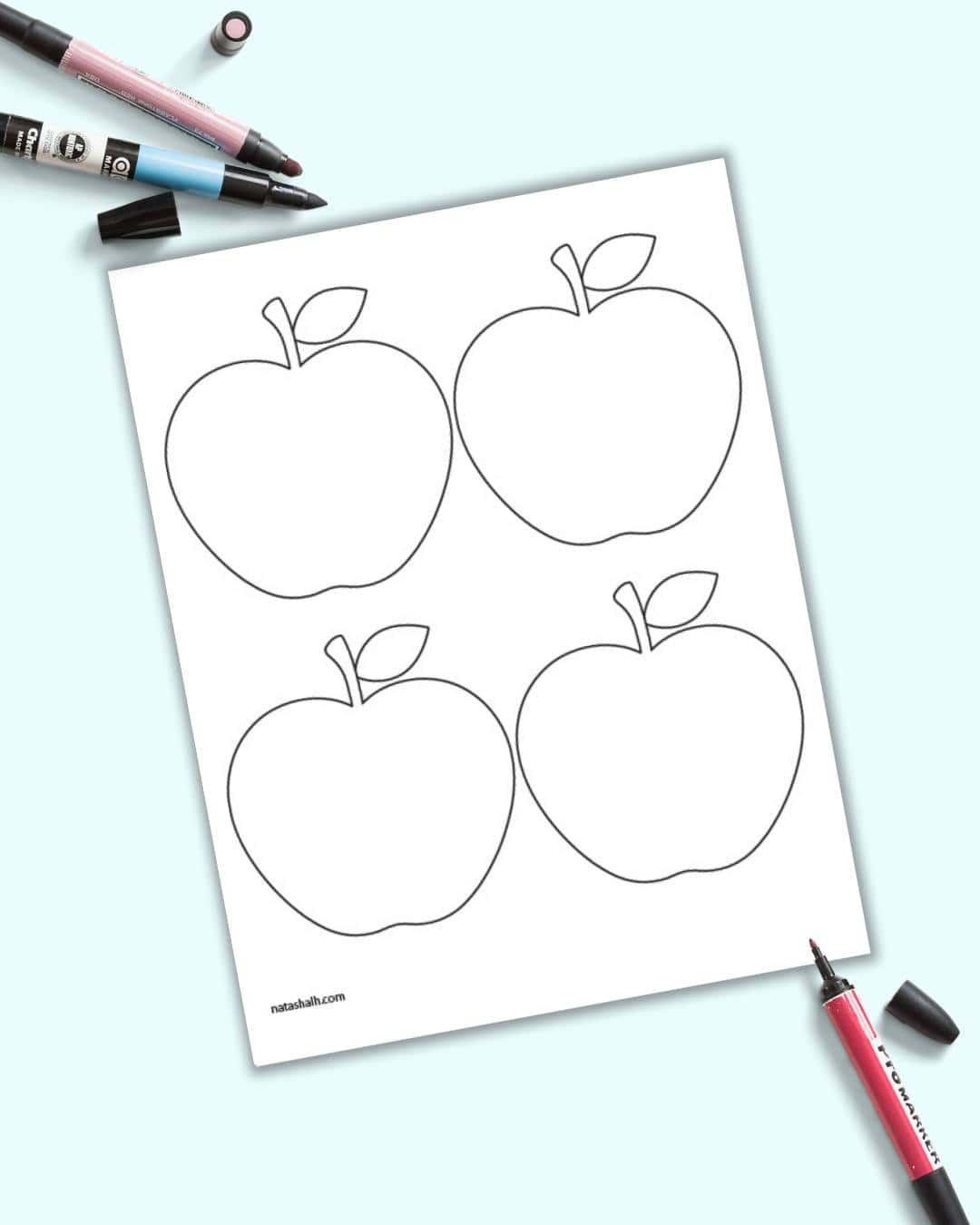 Free Apple Pattern Printable Templates - The Artisan Life