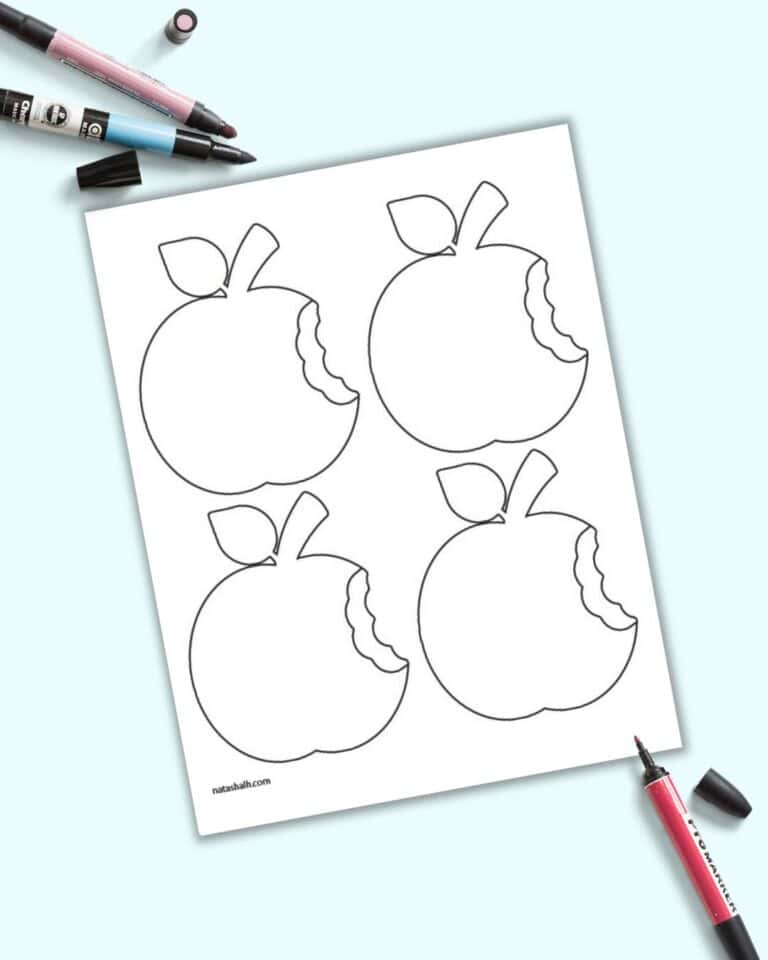 Free Apple Pattern Printable Templates - The Artisan Life