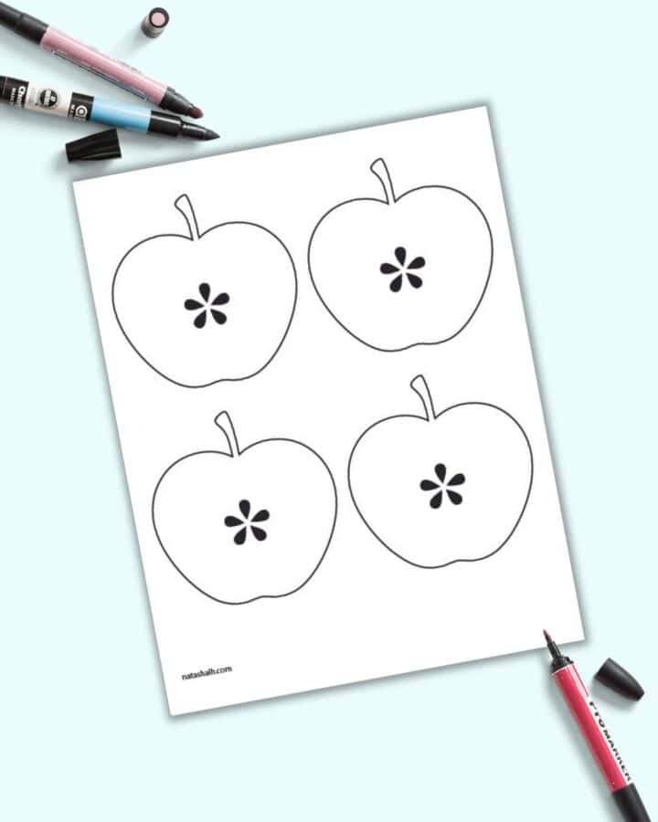 Free Apple Pattern Printable Templates - The Artisan Life
