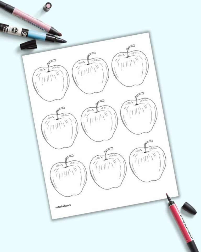 Free Apple Pattern Printable Templates - The Artisan Life