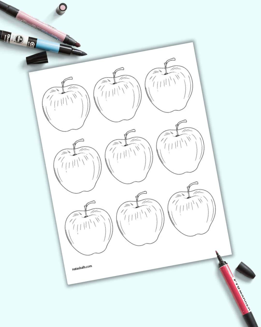 Free Apple Pattern Printable Templates - The Artisan Life