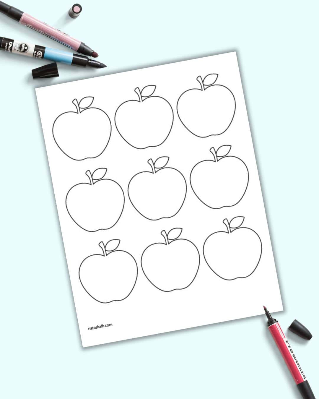 Free Apple Pattern Printable Templates - The Artisan Life
