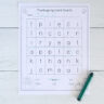 Printable Thanksgiving Word Search for Kindergarten - The Artisan Life