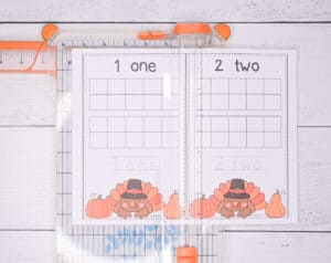 Free Printable Thanksgiving Double Ten Frame Counting Cards - The ...