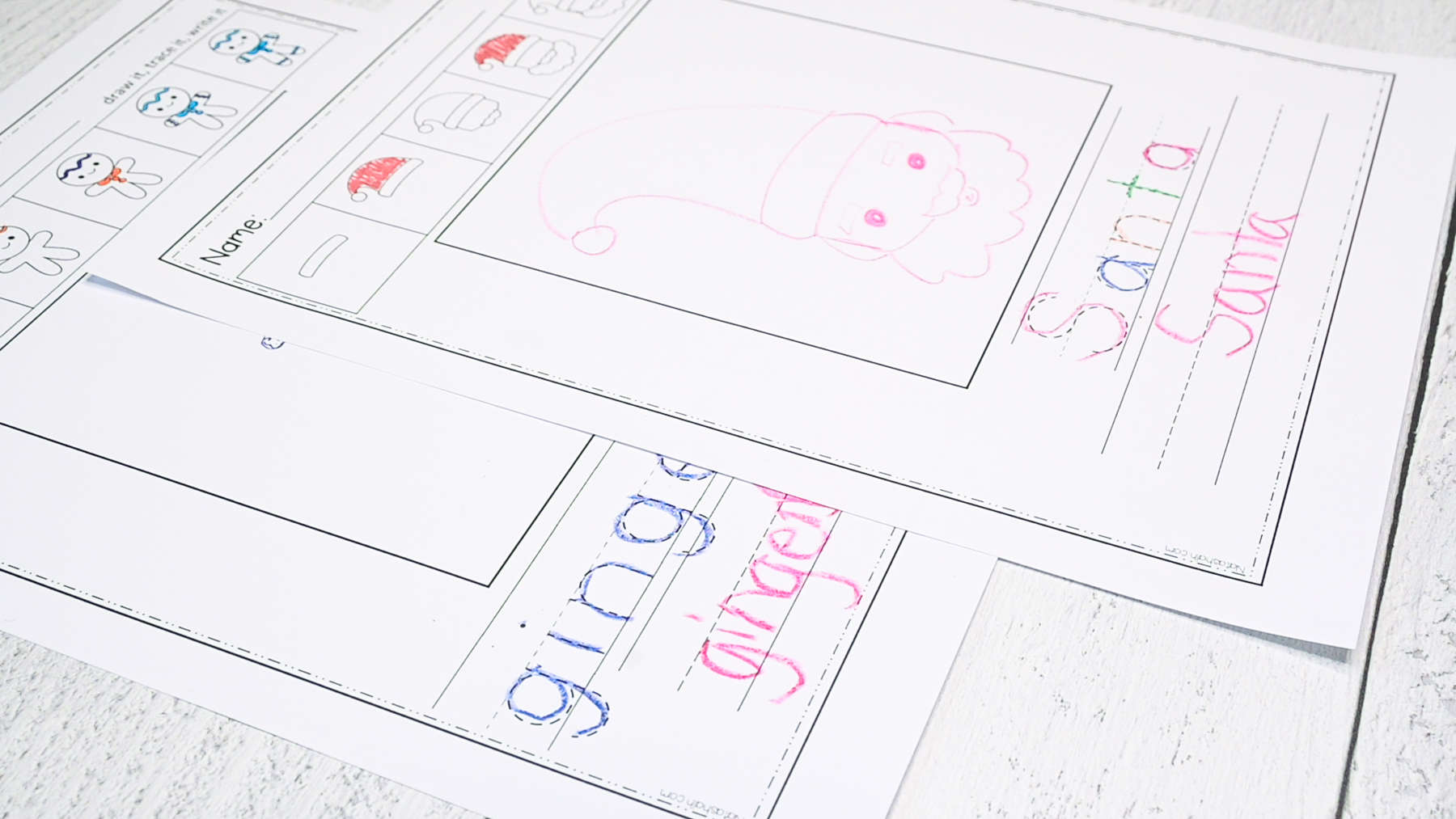 Free Printable Directed Drawing for Kids - Christmas - The Artisan Life