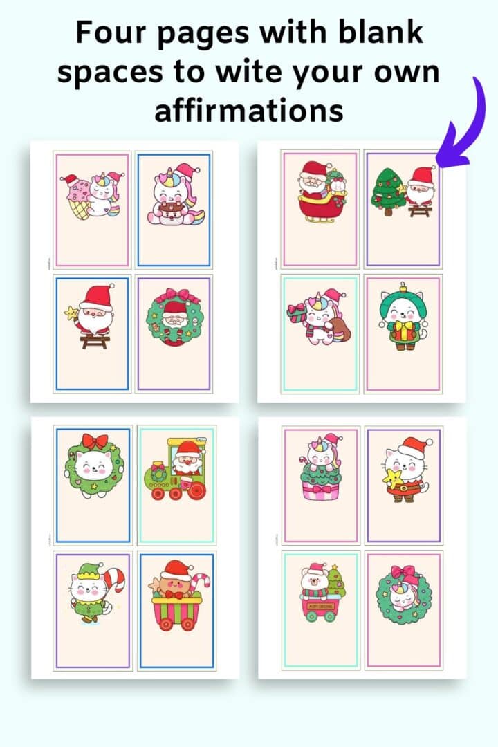 Free Printable Affirmation Cards for Christmas - The Artisan Life