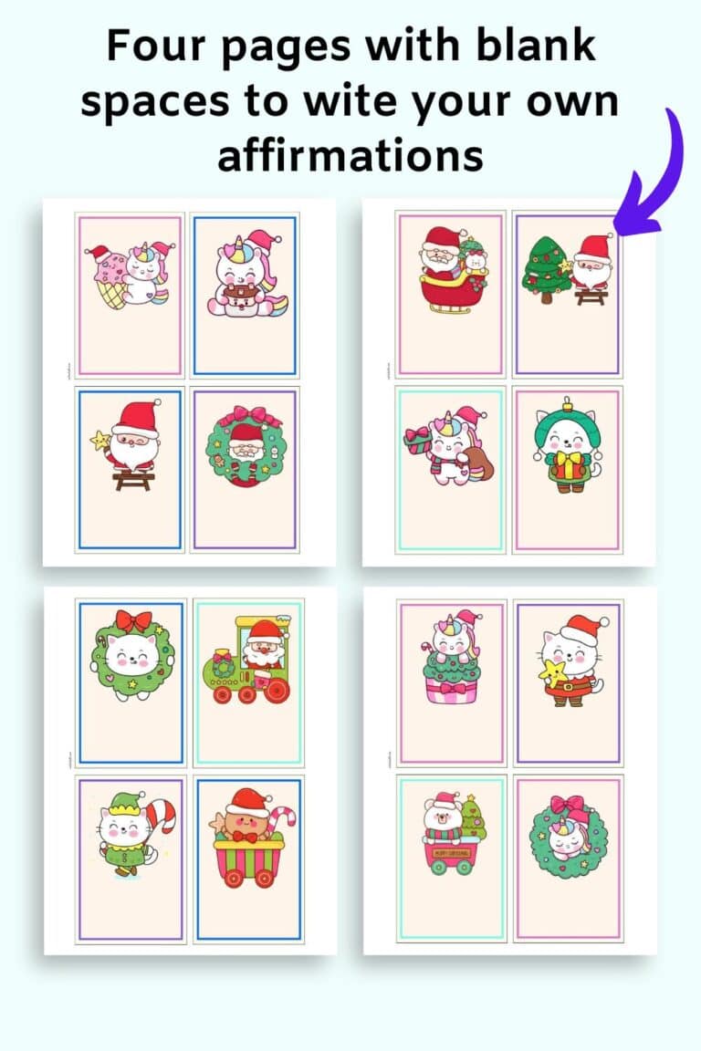 Free Printable Affirmation Cards for Christmas - The Artisan Life