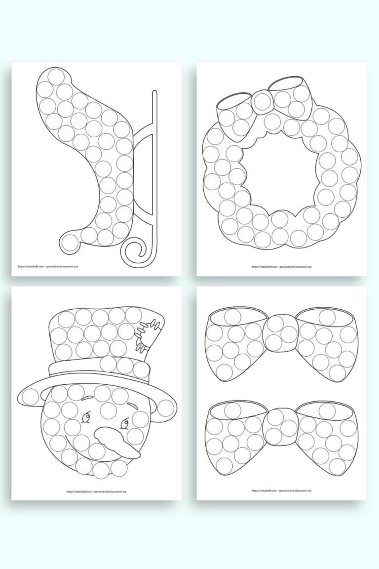 13+ Free Christmas Dot Marker Printables (no-prep activity for kids ...