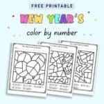 Free Printable New Year's Eve Color by Number Pages - The Artisan Life