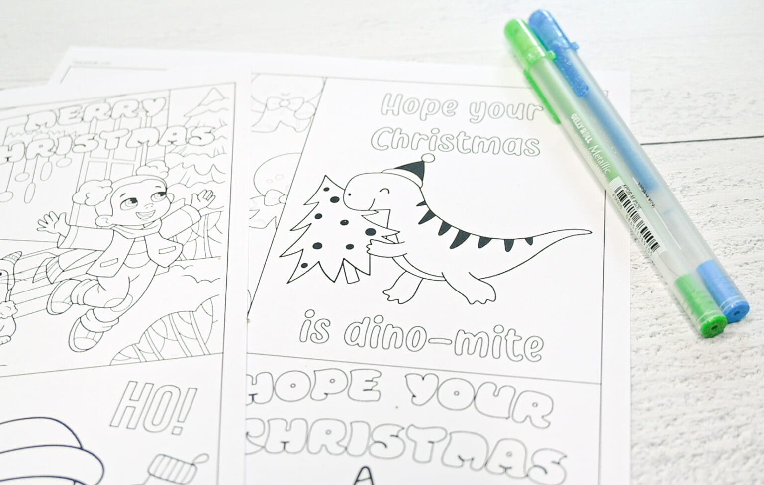 Free Printable Christmas Cards to Color - The Artisan Life