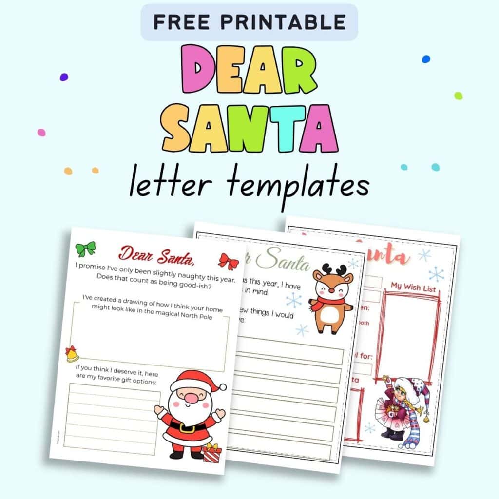 Free Dear Santa Printables - The Artisan Life