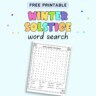 Free Printable Winter Solstice Word Search - The Artisan Life