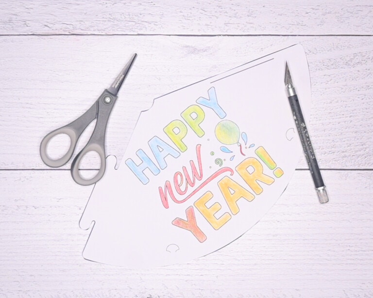 Free New Year's Hat Printable - The Artisan Life