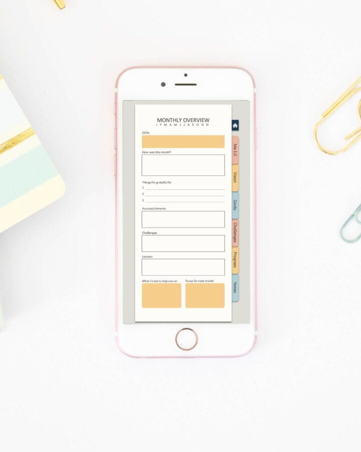Free Digital Personal Growth Planner for Smartphones - The Artisan Life