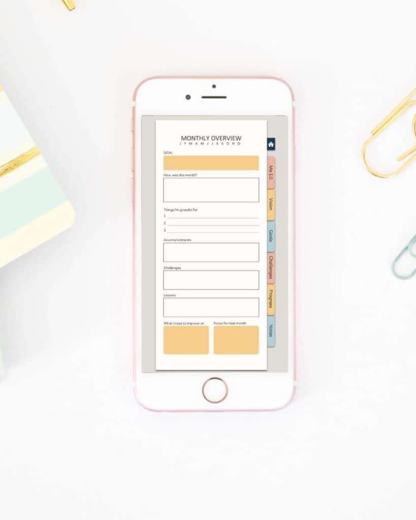 Free Digital Personal Growth Planner for Smartphones - The Artisan Life