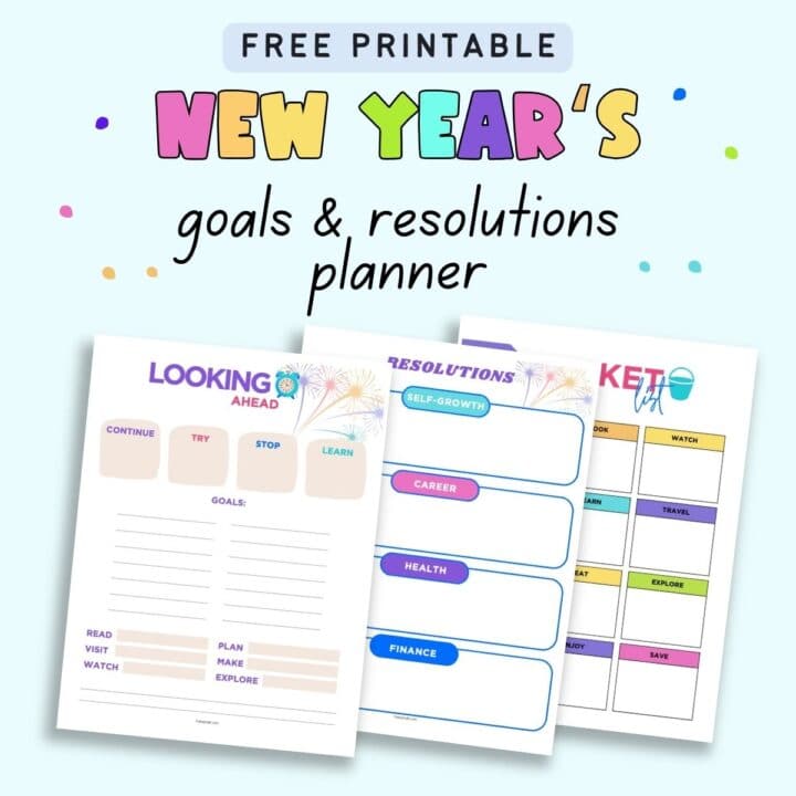 Free New Years Resolution Printable - The Artisan Life