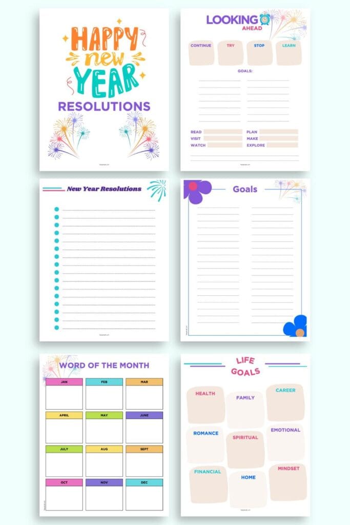 Free New Years Resolution Printable - The Artisan Life