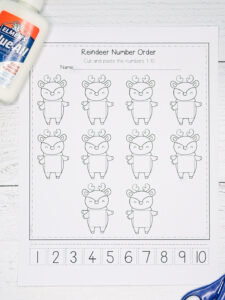 Free Printable Christmas Number Order Worksheet - The Artisan Life