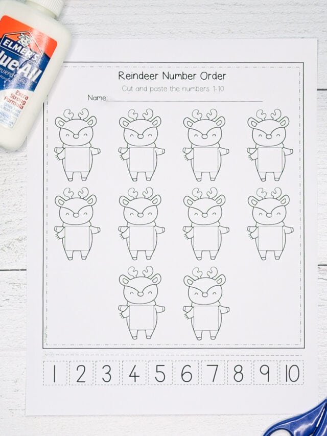 Free Printable Christmas Number Order Worksheet - The Artisan Life