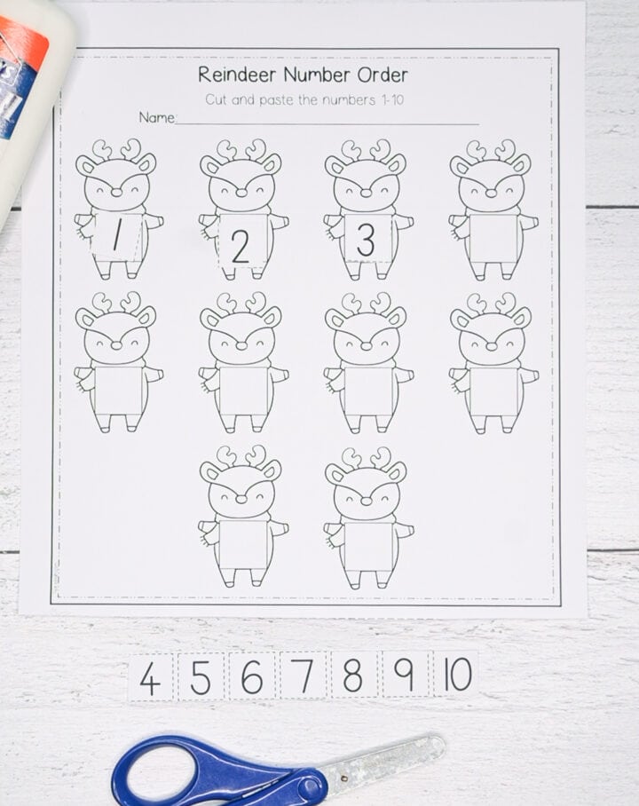 Free Printable Christmas Number Order Worksheet - The Artisan Life