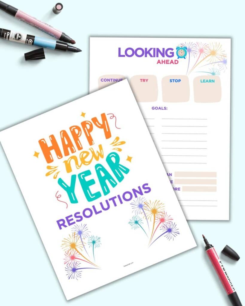 Free New Years Resolution Printable - The Artisan Life