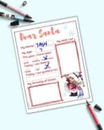 Free Dear Santa Printables - The Artisan Life