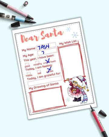 Free Dear Santa Printables - The Artisan Life
