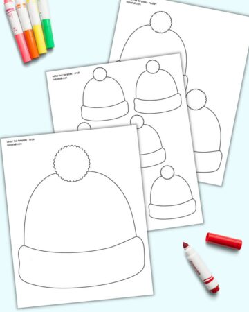 Free Winter Hat Template Printables - The Artisan Life