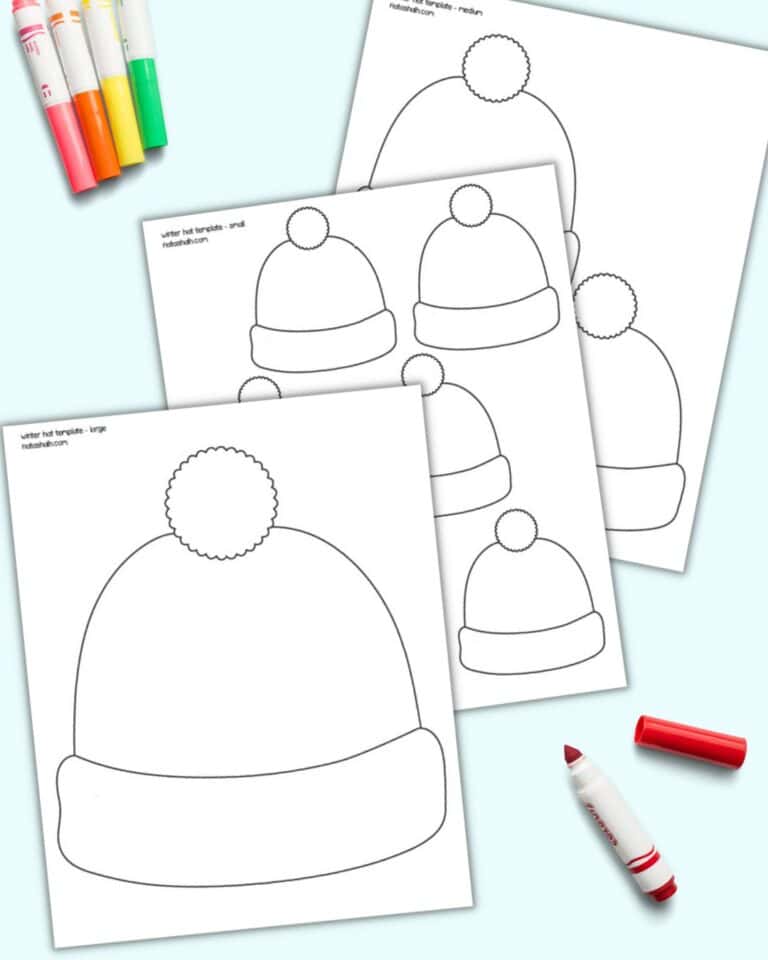 Free Winter Hat Template Printables - The Artisan Life