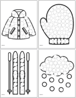 Free Winter Dot Painting Printables - The Artisan Life