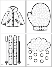 Free Winter Dot Painting Printables - The Artisan Life