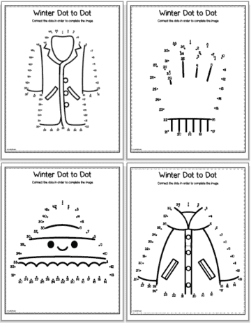 Free Connect the Dots Winter Printables - The Artisan Life