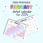 Printable February Calendar for 2024 - The Artisan Life