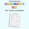 Groundhog's Day ten Frame Math Worksheet - The Artisan Life