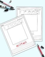 Free Printable Winter Directed Drawing for Kids - The Artisan Life