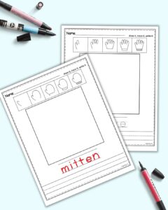 Free Printable Winter Directed Drawing for Kids - The Artisan Life