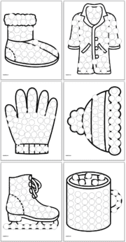 Free Winter Dot Painting Printables - The Artisan Life