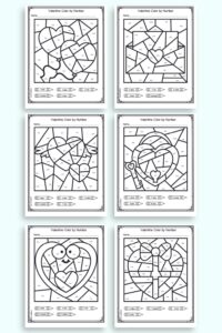 Free Printable Valentine's Day Addition Color by Number - The Artisan Life