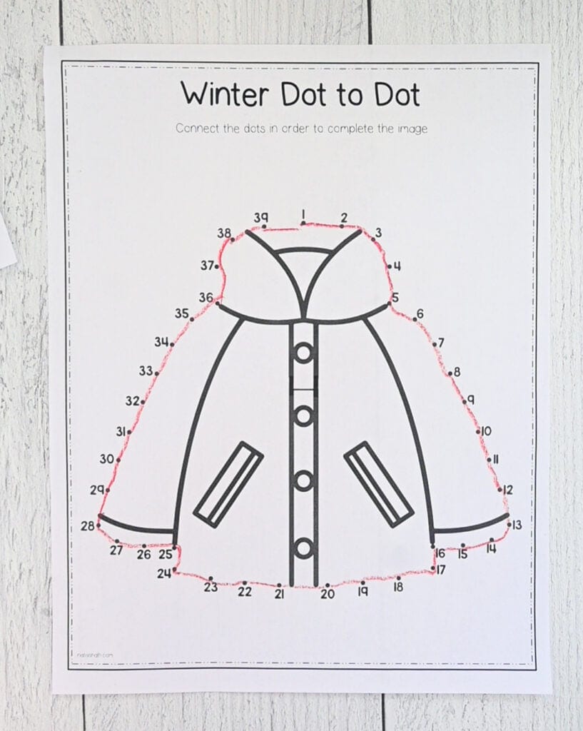 Free Connect the Dots Winter Printables - The Artisan Life