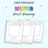 Free Printable Winter Directed Drawing for Kids - The Artisan Life
