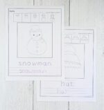 Free Printable Winter Directed Drawing for Kids - The Artisan Life
