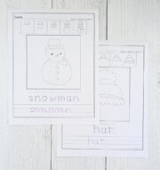 Free Printable Winter Directed Drawing for Kids - The Artisan Life