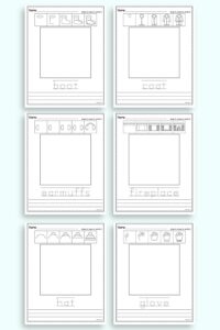 Free Printable Winter Directed Drawing for Kids - The Artisan Life