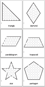 Free Printable Shapes Dot Marker Coloring Pages - The Artisan Life