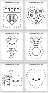 Valentine's Day Connect the Dots Free Printables - The Artisan Life