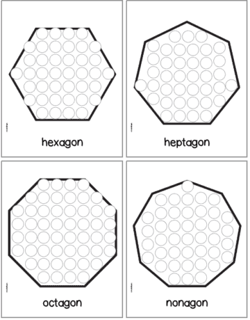 Free Printable Shapes Dot Marker Coloring Pages - The Artisan Life
