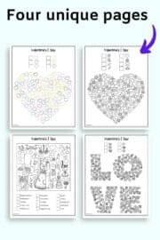 Free Valentine's I Spy Printables - The Artisan Life