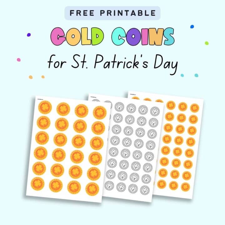 Free Leprechaun Gold Coins Printables - The Artisan Life